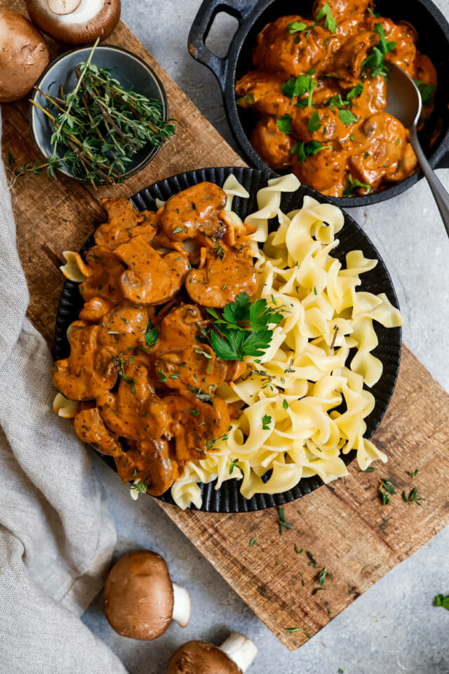 Vegane Champignon-Rahm-Sauce | byanjushka