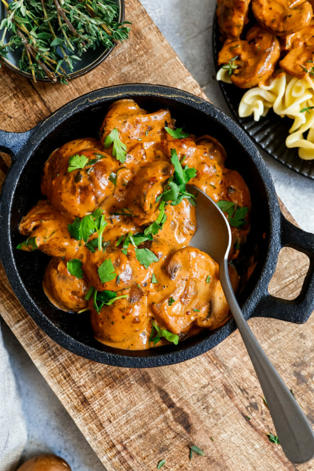 Vegane Champignon-Rahm-Sauce | byanjushka